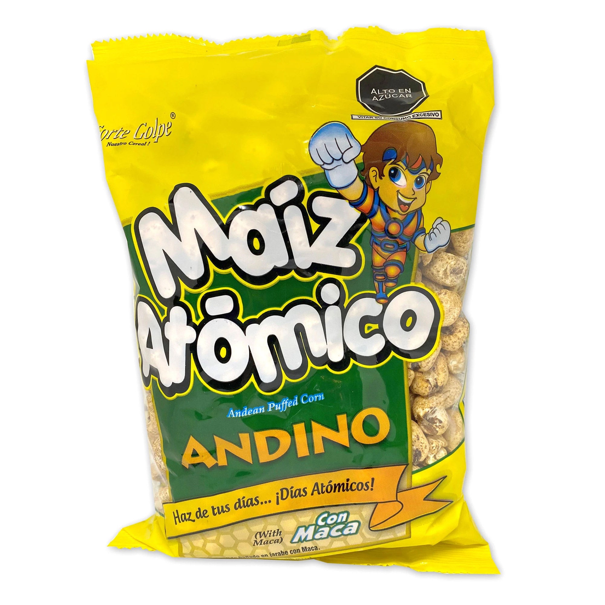 Atomic Corn with Maca - puffed corn (125 g) | Bolivianita.de